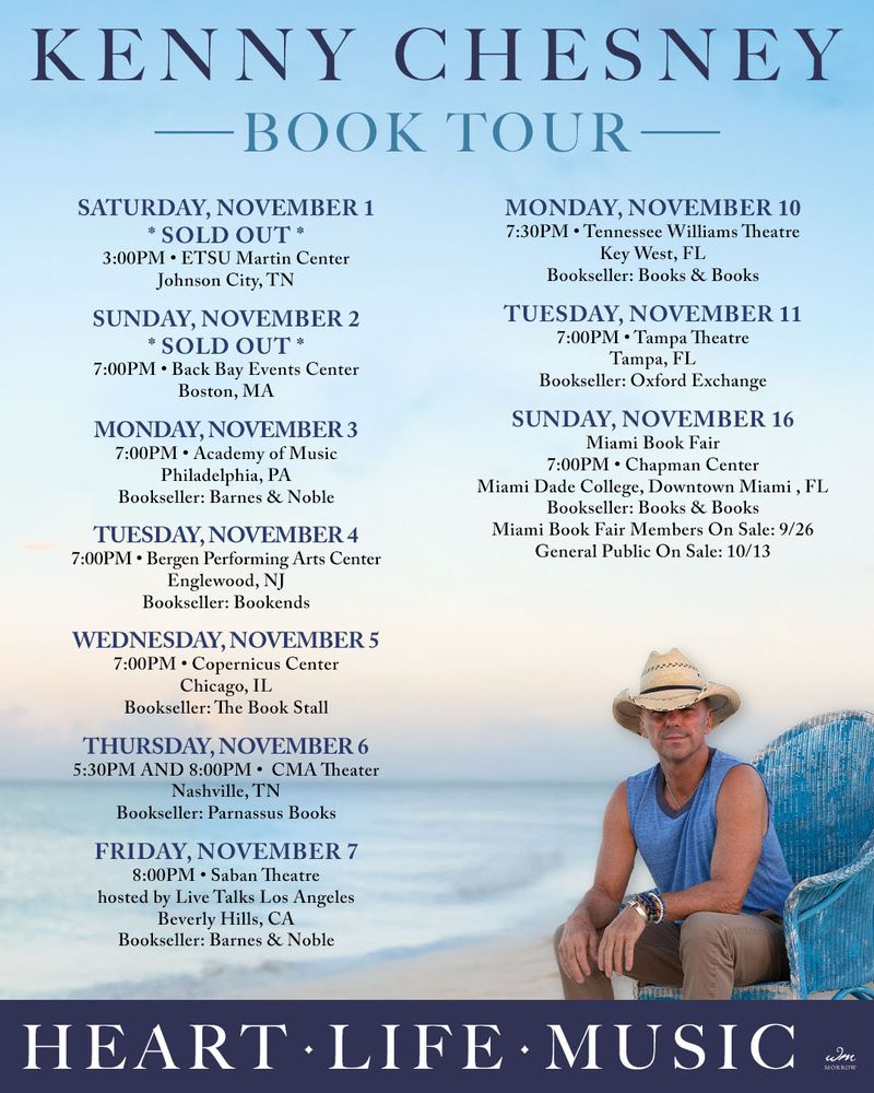 THE REST OF THE TOUR: Kenny Chesney’s HEART LIFE MUSIC Adds 5 More ...